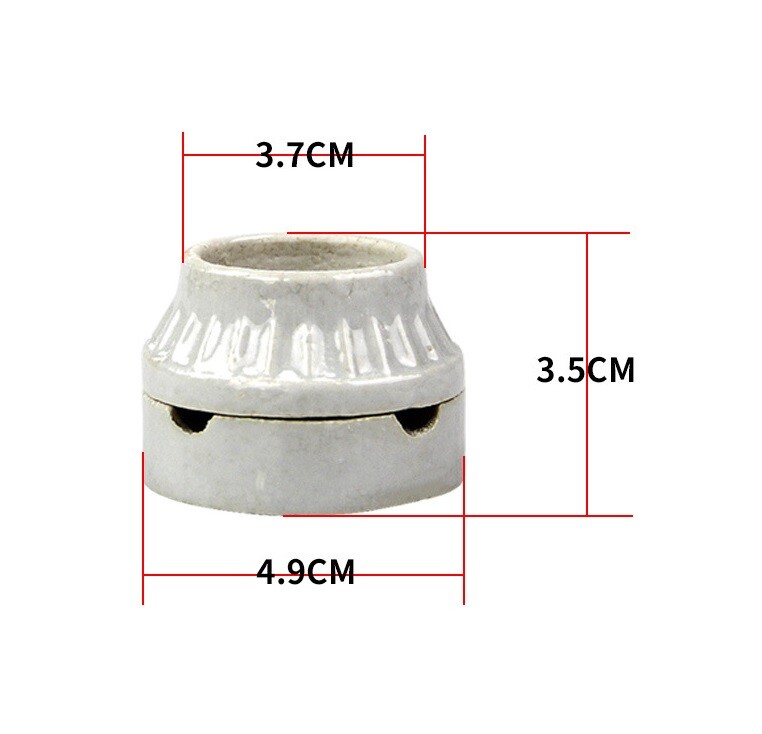 1x E26 E27 Light Socket Porcelain Ceramic Screw Socket Lamp Holder Bulb ...