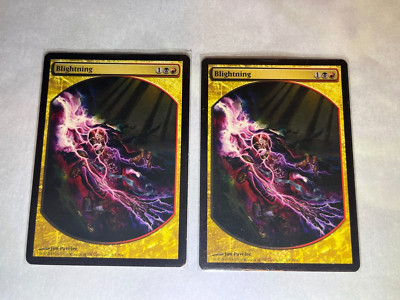MTG Magic the Gathering Blightning (6/9) Magic Player Rewards 2009 x 2 ...