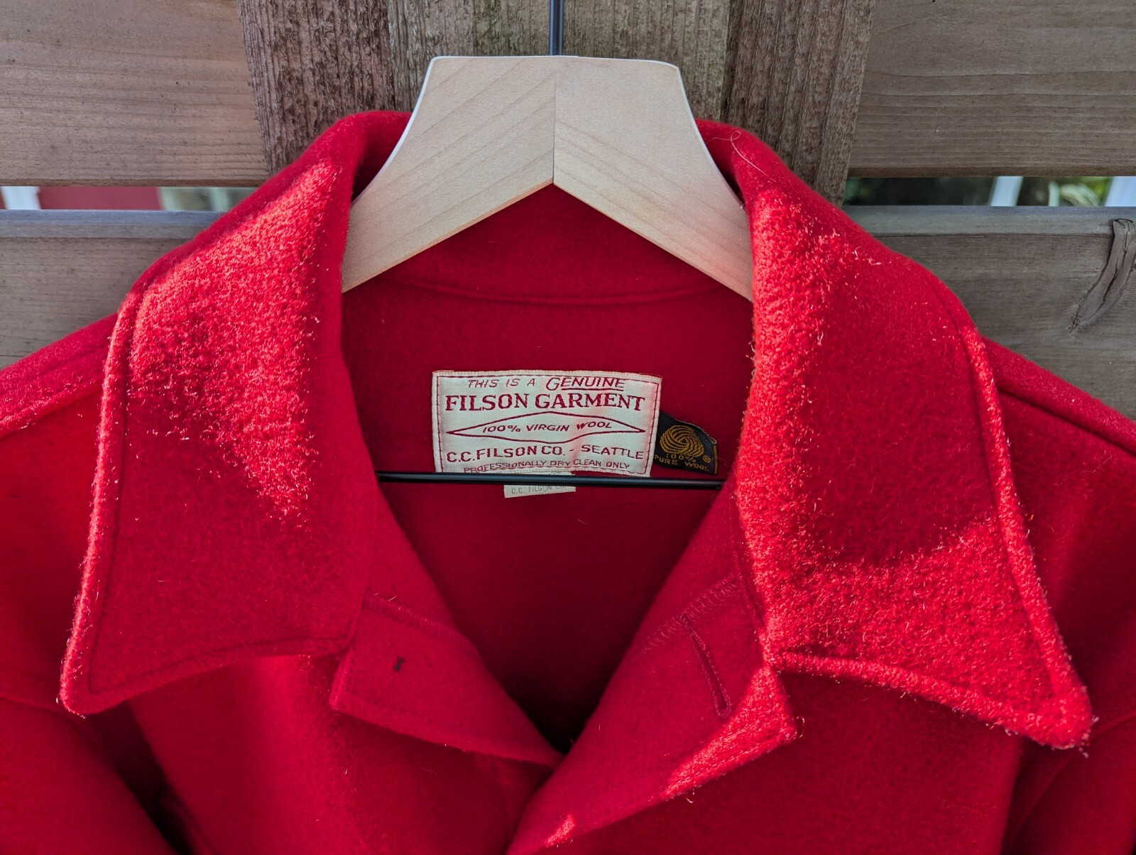 Filson Mens Vintage Red Mackinaw Cruiser Size 46 Lot 110 | eBay