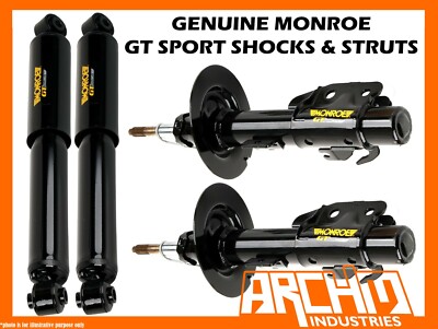 MONROE GT SPORT F&R LOWERED (SHORT) STRUTS/SHOCKS FOR FORD FALCON BA ...