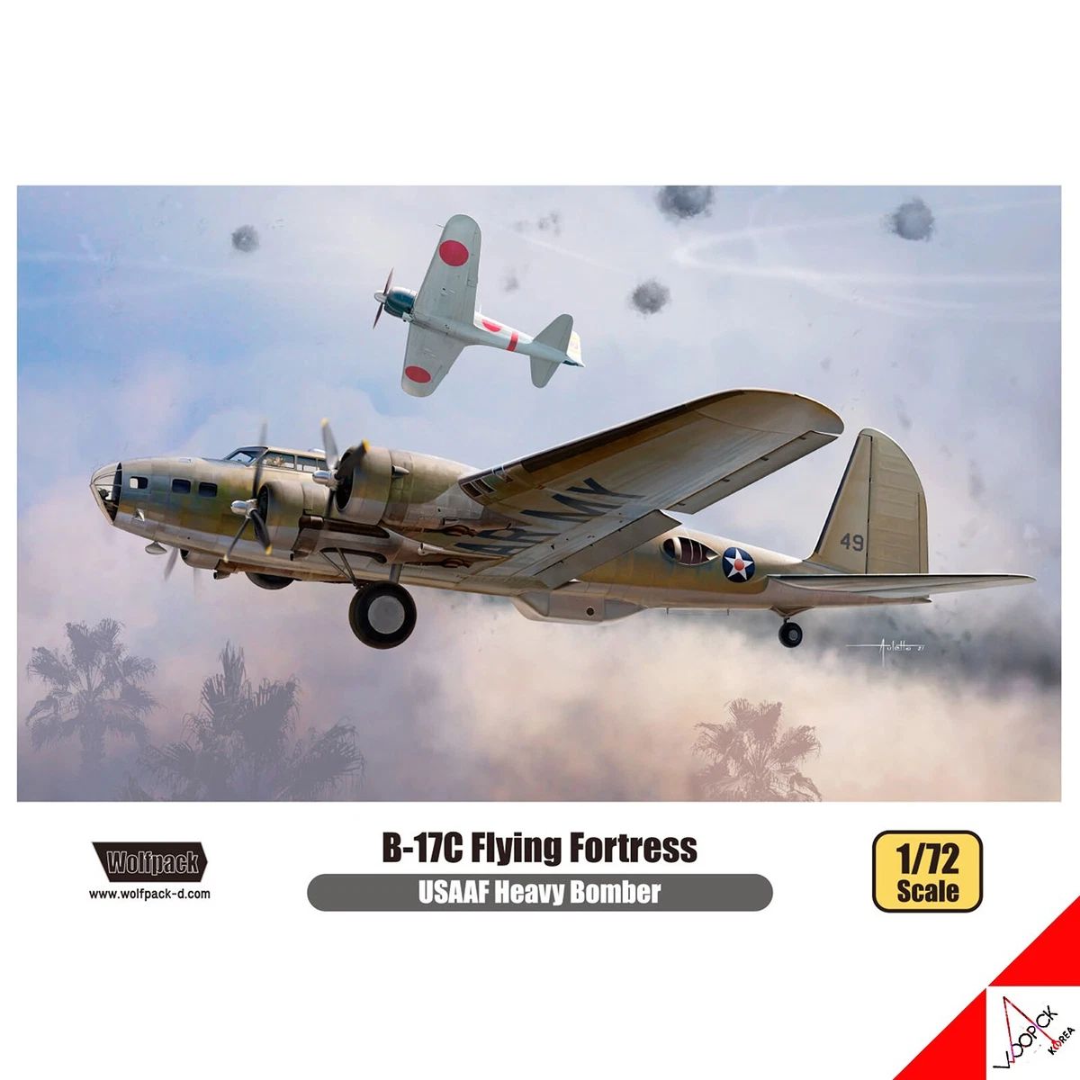 Academy Minicraft B-17C Flying Fortress 1666 1/72 Scale