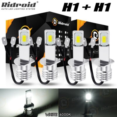 4x H1 LED Headlight Bulbs Conversion Kit High Low Beam Super Bright ...