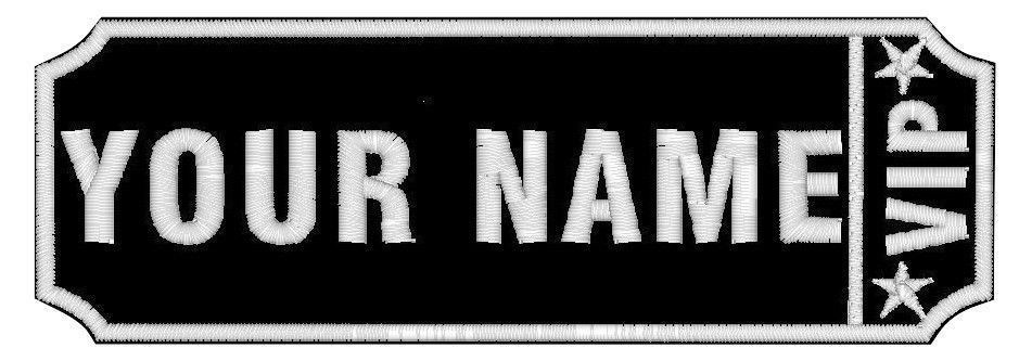 Custom Embroidered Patch VIP Name Iron On Patches Jeans Tag Badge Craft ...