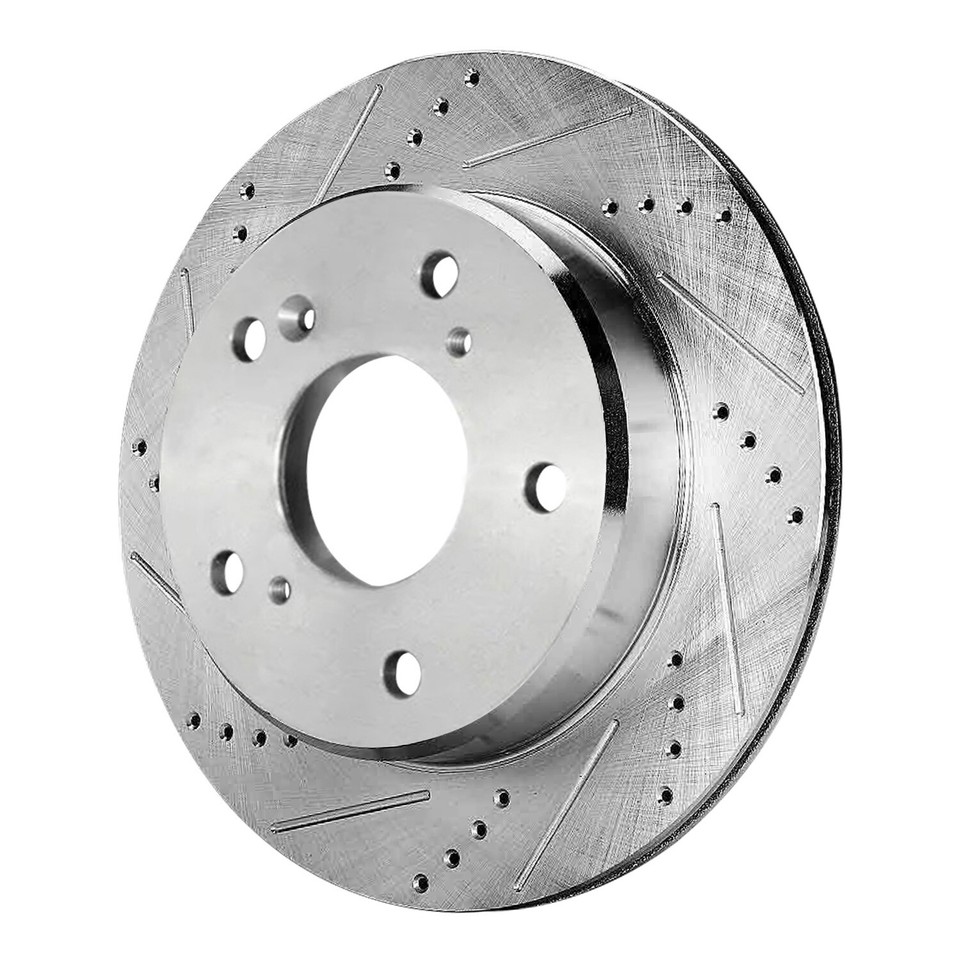 312mm Front 310mm Rear Drilled Slotted Brake Rotors Kit for 2017-2023 ...