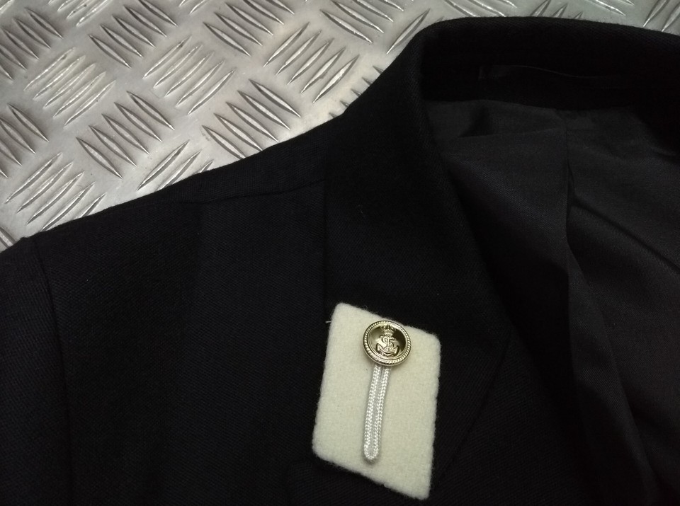 RN Officer Jacket No1B Uniform British Royal Navy w 8 Insignia Buttons ...