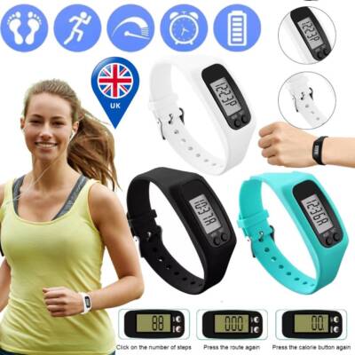 LED Pedometer Bracelet Wrist Calorie Counters Step Tracker for Sports ...