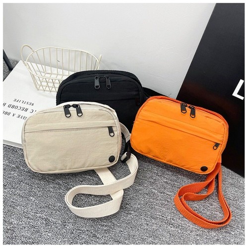 Solid Color Women's Sports Shoulder Bag Nylon Small Handbags Soft Chest ...