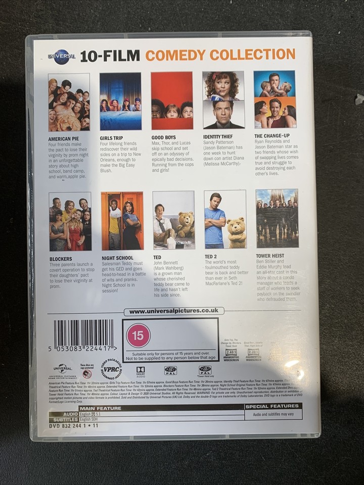 10-Film Comedy Collection (Box Set) (DVD, 2020) Ted American Pie ...