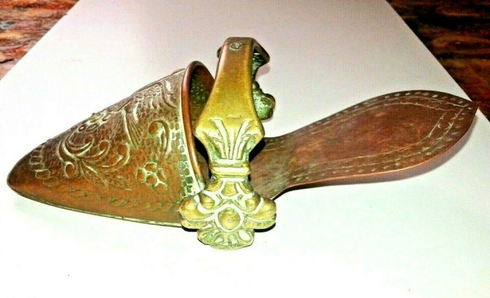 Peruvian Collectible Inca shoe made in oxidized cooper | eBay