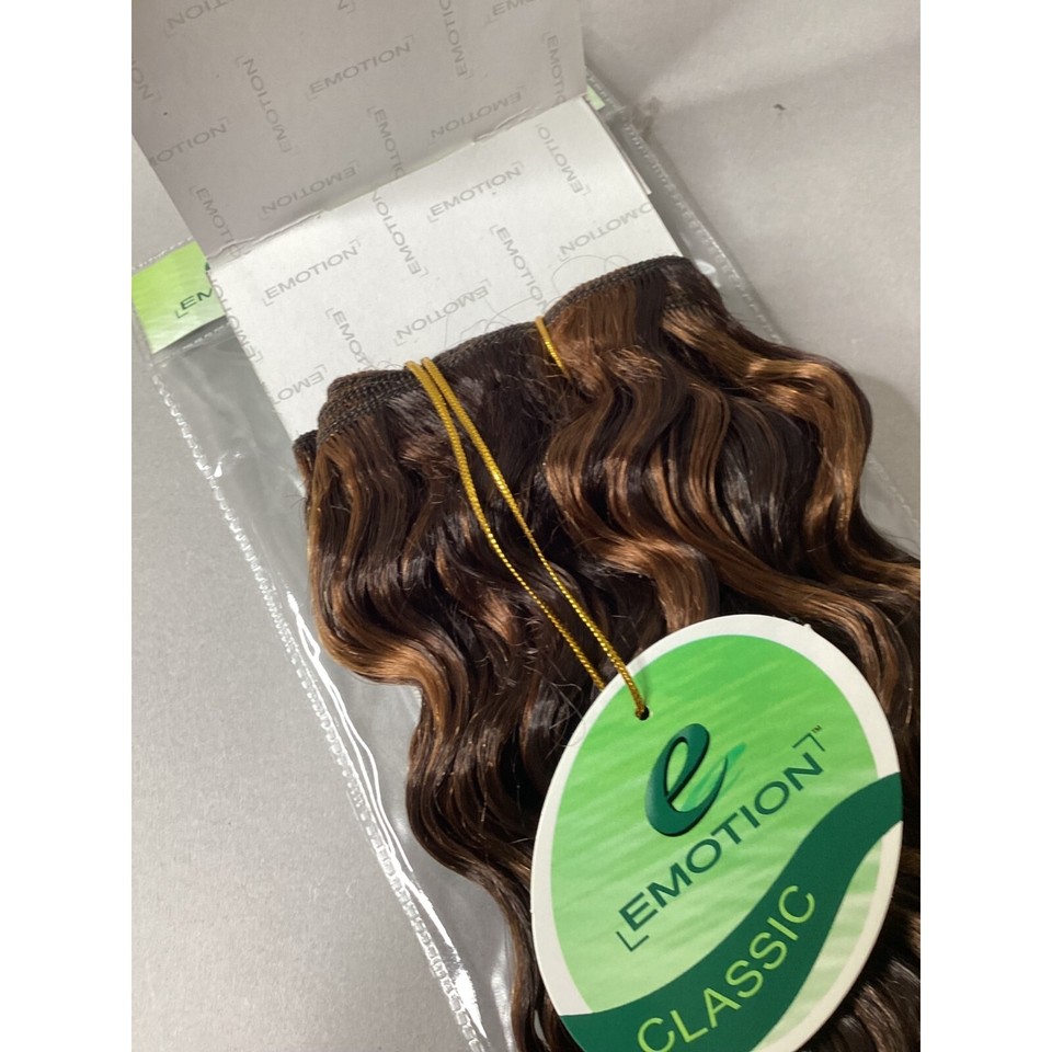 14" Deep Wave Color #P430 Dark Brown with Highlights Blended Hair ...