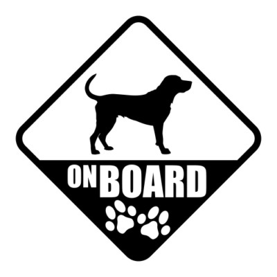 Labrador Dog On Board Paw Sign Vinyl Decal Sticker Art Wall Car 19 ...
