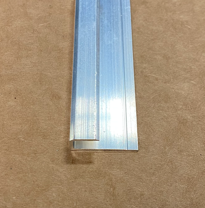 J Channel Trim 48" Long Aluminum Sheet Capping 7/8" Tall, 1/8" Inside ...