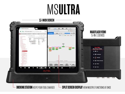 Autel MaxiSys ULTRA VCMI Reflash Reprogram Diagnostic Tablet w/ Dock ...