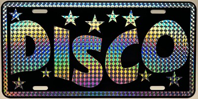 RETRO 1970'S PRISM DISCO METAL LICENSE PLATE SATURDAY NIGHT FEVER ...