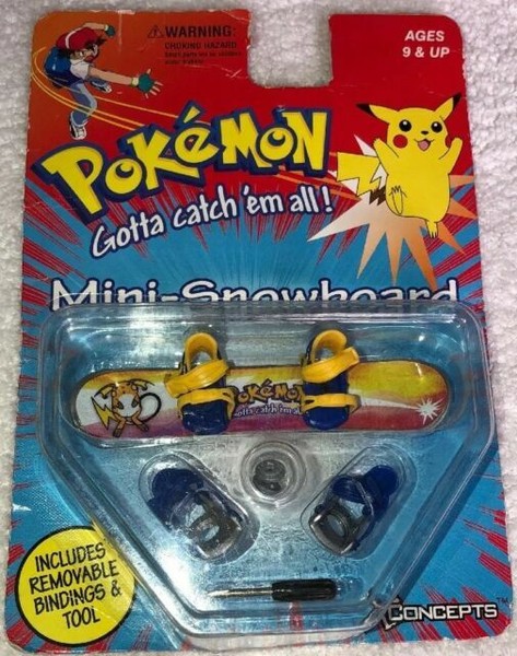 Pokemon Mini Snowboard W/t Pikachu 2 Removable Bindings & Tool Unopened ...