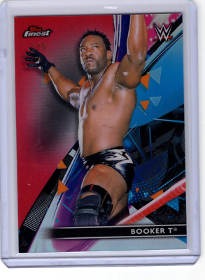 BOOKER T 2021 WWE TOPPS FINEST EXTENDED SET RED REFRACTOR /5 | eBay