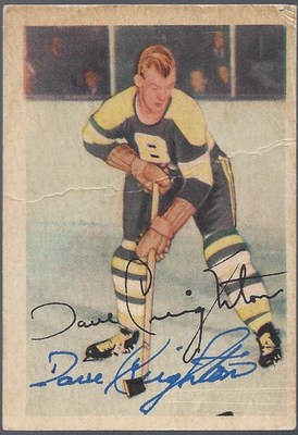 Boston Bruins DAVE CREIGHTON Signed Card | eBay