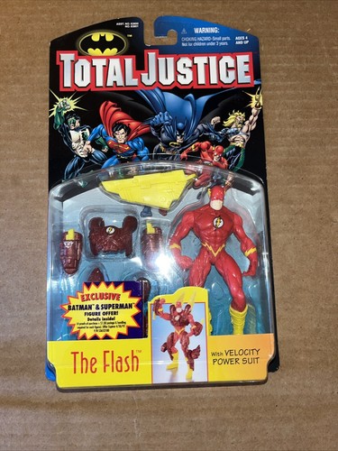 Vintage 1996 Kenner Hasbro Total Justice The Flash Action Figure New ...