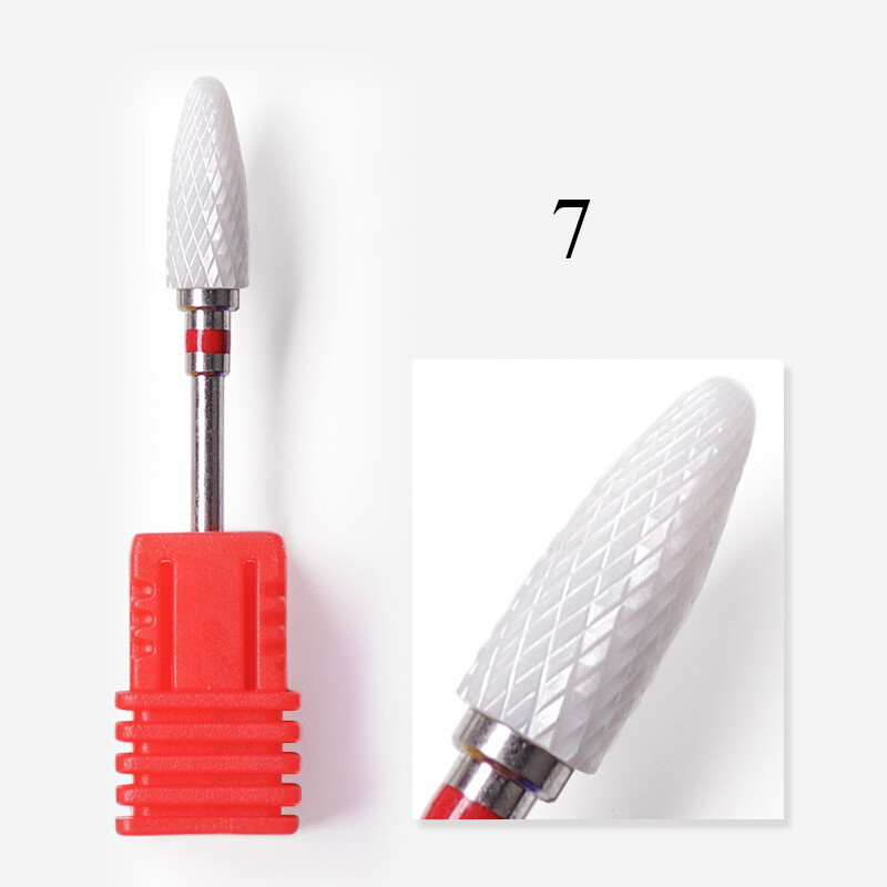Electric Rotary File Drill Bits Head Manicure Ceramic Carbide Nail Art ...