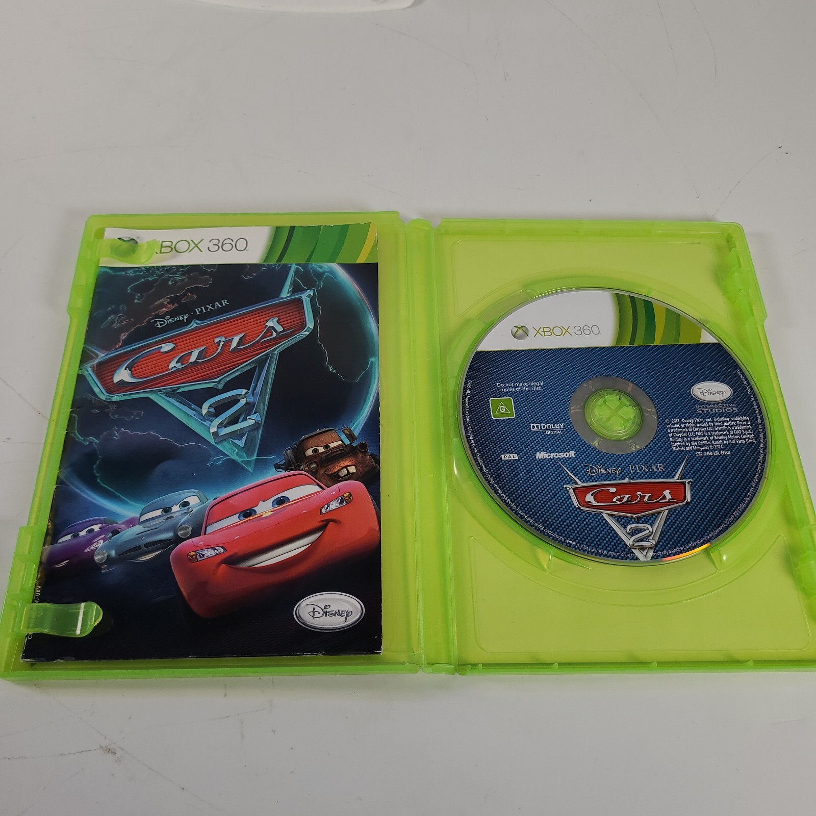 Disney Pixar Cars 2 Xbox 360 Racing Action Adventure Video Game Manual ...