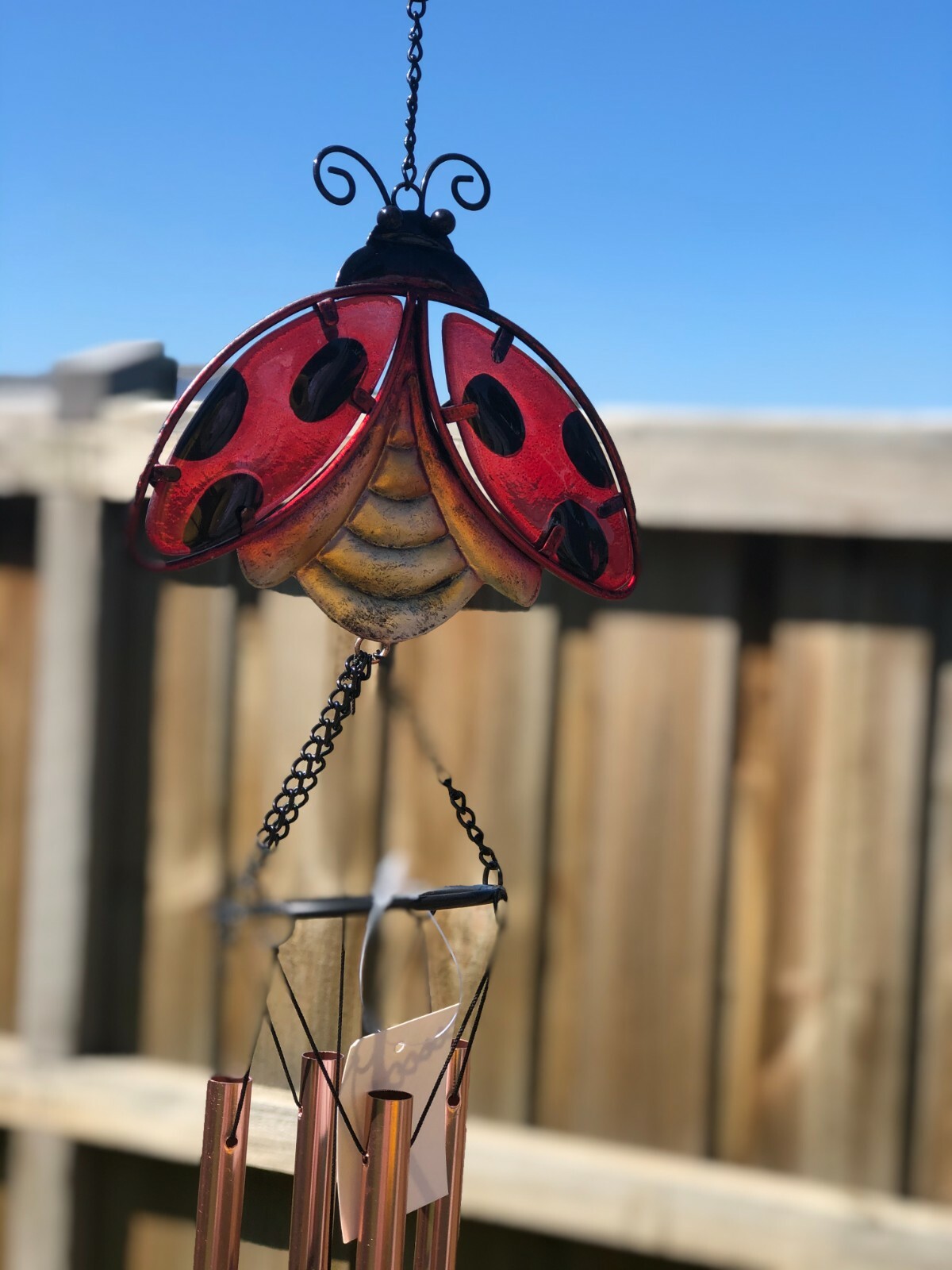 Hanging Metal ladybug Wind Chimes Bell Yard Garden Home Outdoor ...