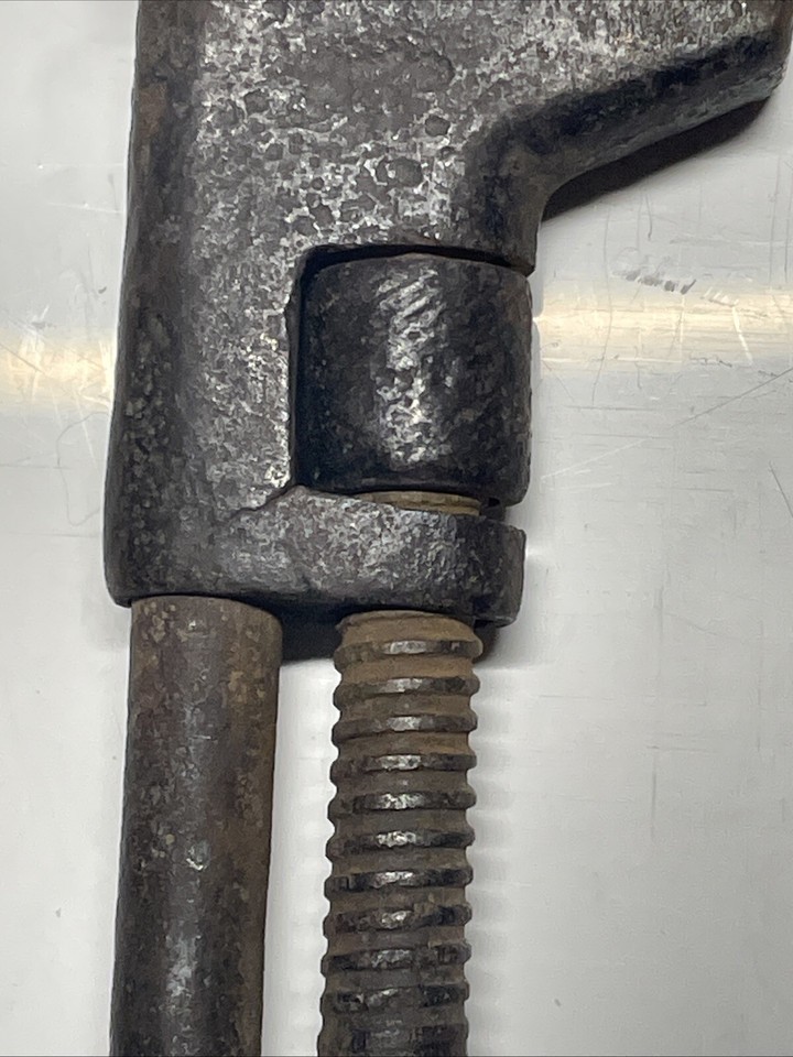 Antique Acme 8" Twisted Iron Vintage Pipe Monkey Wrench Plumbing Tool ...