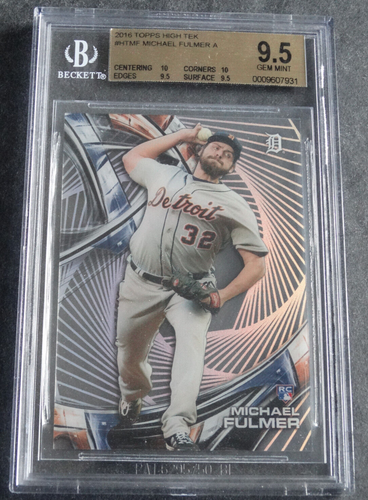 2016 Topps High Tek Michael Fulmer Detroit Tigers Baseball Card BGS 9.5 ...