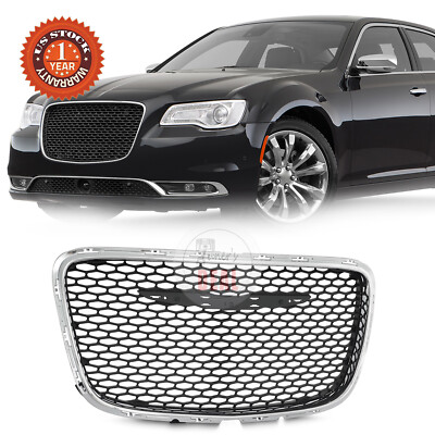 For 2015-2023 Chrysler 300 New Chrome Black Grille Grill CH1200395 ...