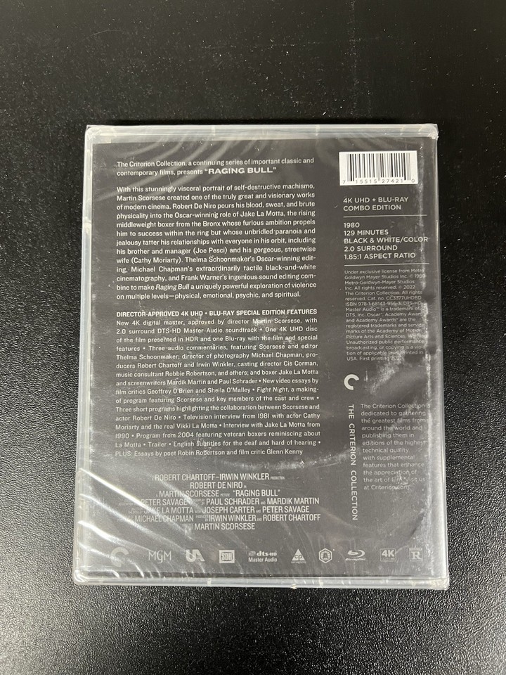 Raging Bull (Criterion Collection) (Ultra HD, 1980) 715515274210| eBay