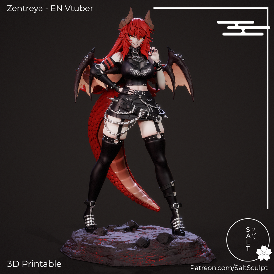 1:7 Punk Dragon Vocalist Vtuber | High Quality Unpainted Resin Garage ...