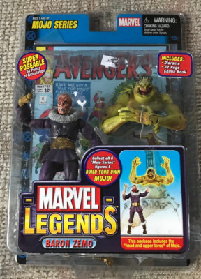 VINTAGE MARVEL LEGENDS MOJO SERIES BARON ZEMO UNMASKED VARIANT 6" MIP ...