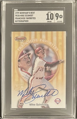 Mike Schmidt Auto 1999 Bowman’s Best Franchise Favorites On-Card Auto ...