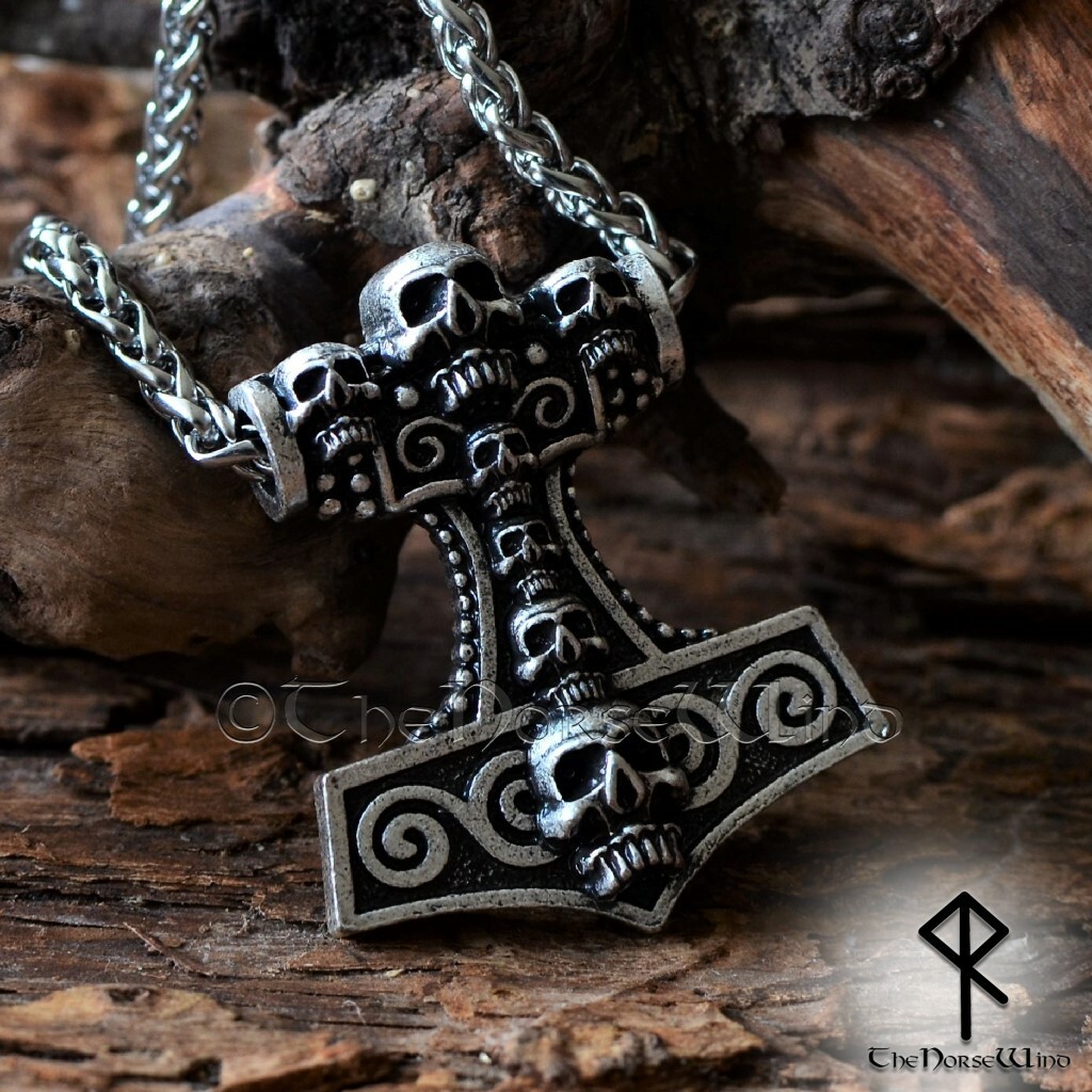 Ciondolo Mjolnir Osso BaviPower Mjolnir Collana Con Ciondolo A Forma