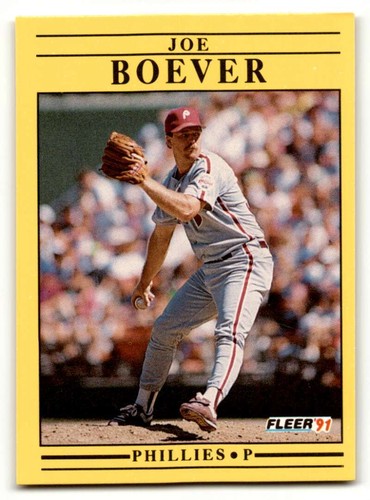 1991 Fleer #387 Joe Boever Philadelphia Phillies Baseball Cards EX/N ID ...