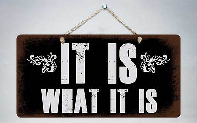 360HS It Is What It Is 5"x10" Aluminum Hanging Novelty Sign | eBay
