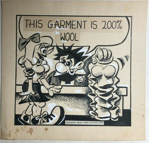 1948 CARTOON "GAG" ORIGINAL ART (9-1/2" x 10") by comic fanzine artist ...
