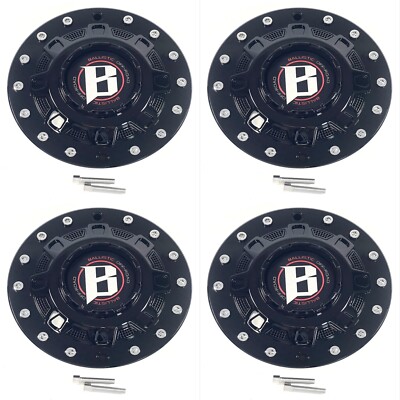 Ballistic Gloss Black Chrome Rivets Wheel Rim Center Cap CAP BL-02 ...