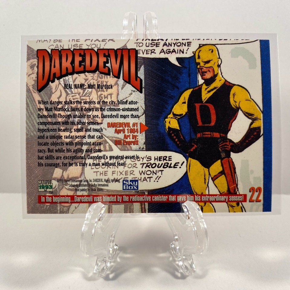 1993 Marvel Masterpieces SkyBox - DAREDEVIL - Trading Card #22 | eBay
