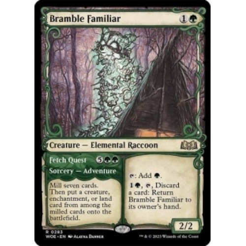 Bramble Familiar (showcase) X4 M/NM Magic: The Gathering MTG Wilds Of ...