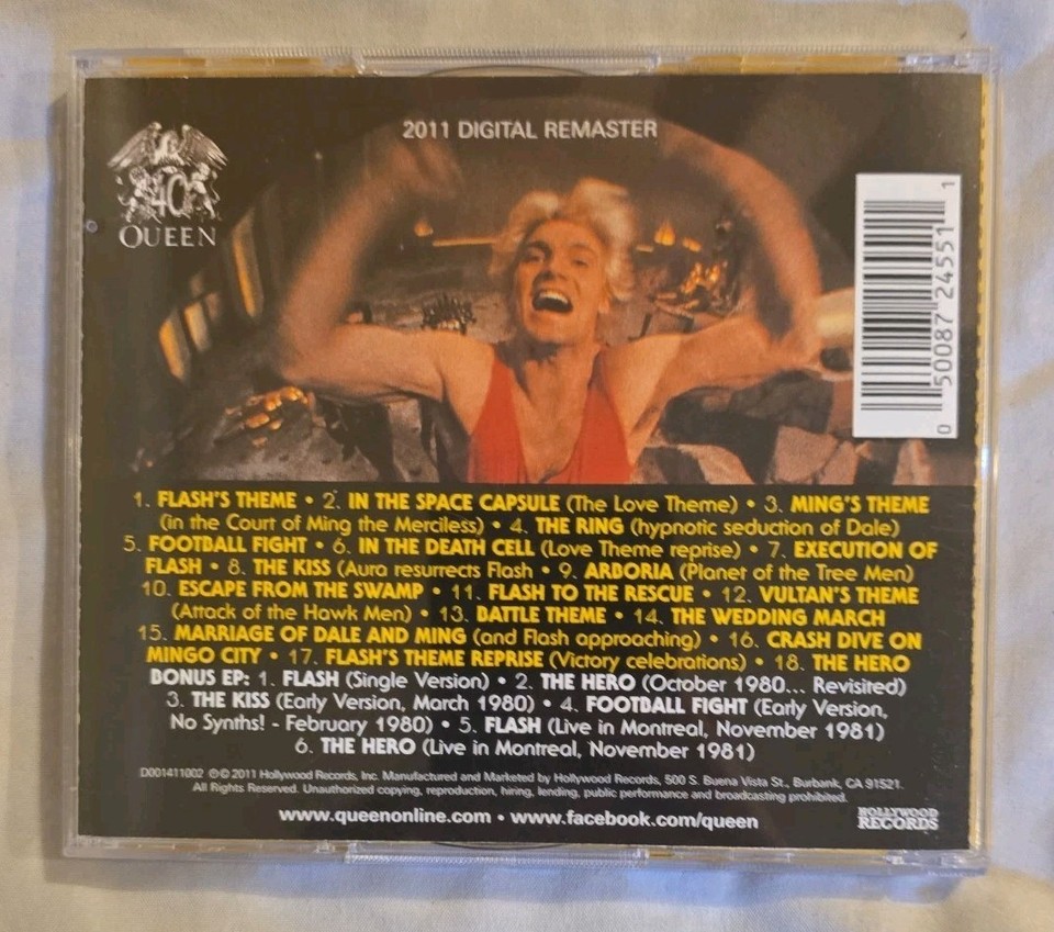 Flash Gordon Original Motion Picture Soundtrack by Queen 2 Disc CD ...