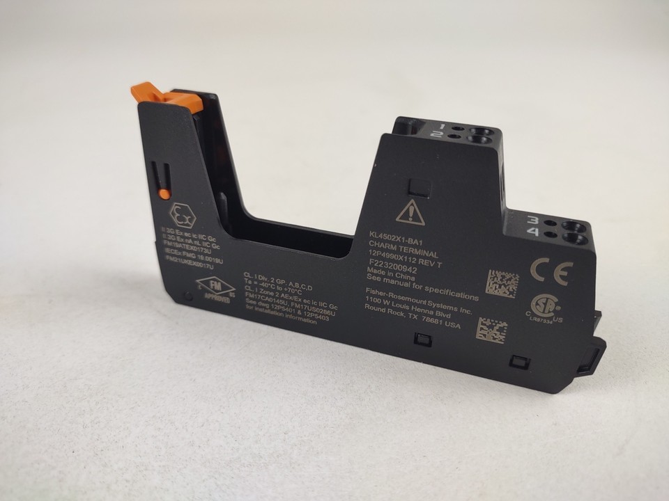 Emerson DeltaV Standard CHARM Terminal Block (KL4502X1-BA1) 12P4990 ...