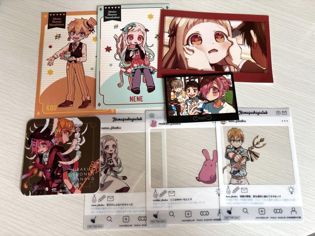 Hanako-kun Jibuku Boy Bulk Lot Postcards Ghost Hotel Coasters Used ...