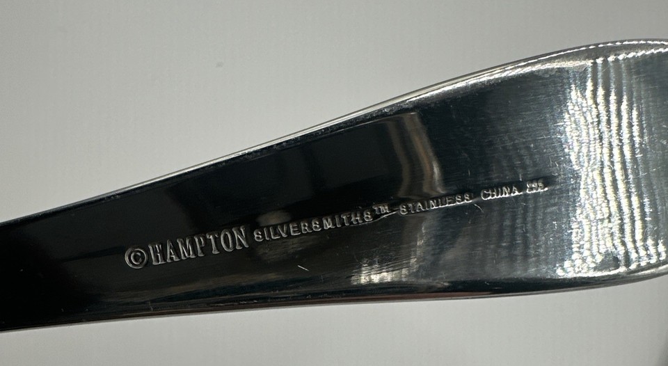 Hampton Silversmiths Lace Frosted 7 Piece Serving Set Spoon Slotted ...