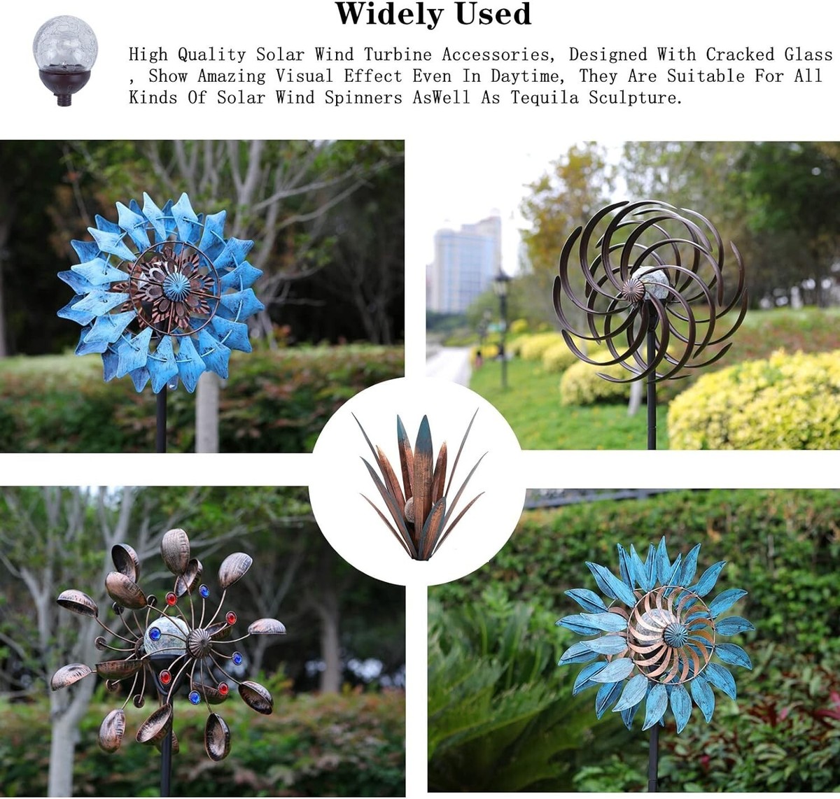 80mm Solar Ball COOZZYHOUR Solar Glass Ball Replacement - 80mm Color ...