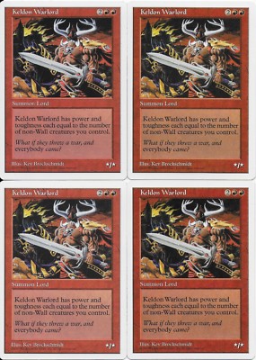MTG: KELDON WARLORD 5th Edition UNCOMMON; played, Excellent condition ...