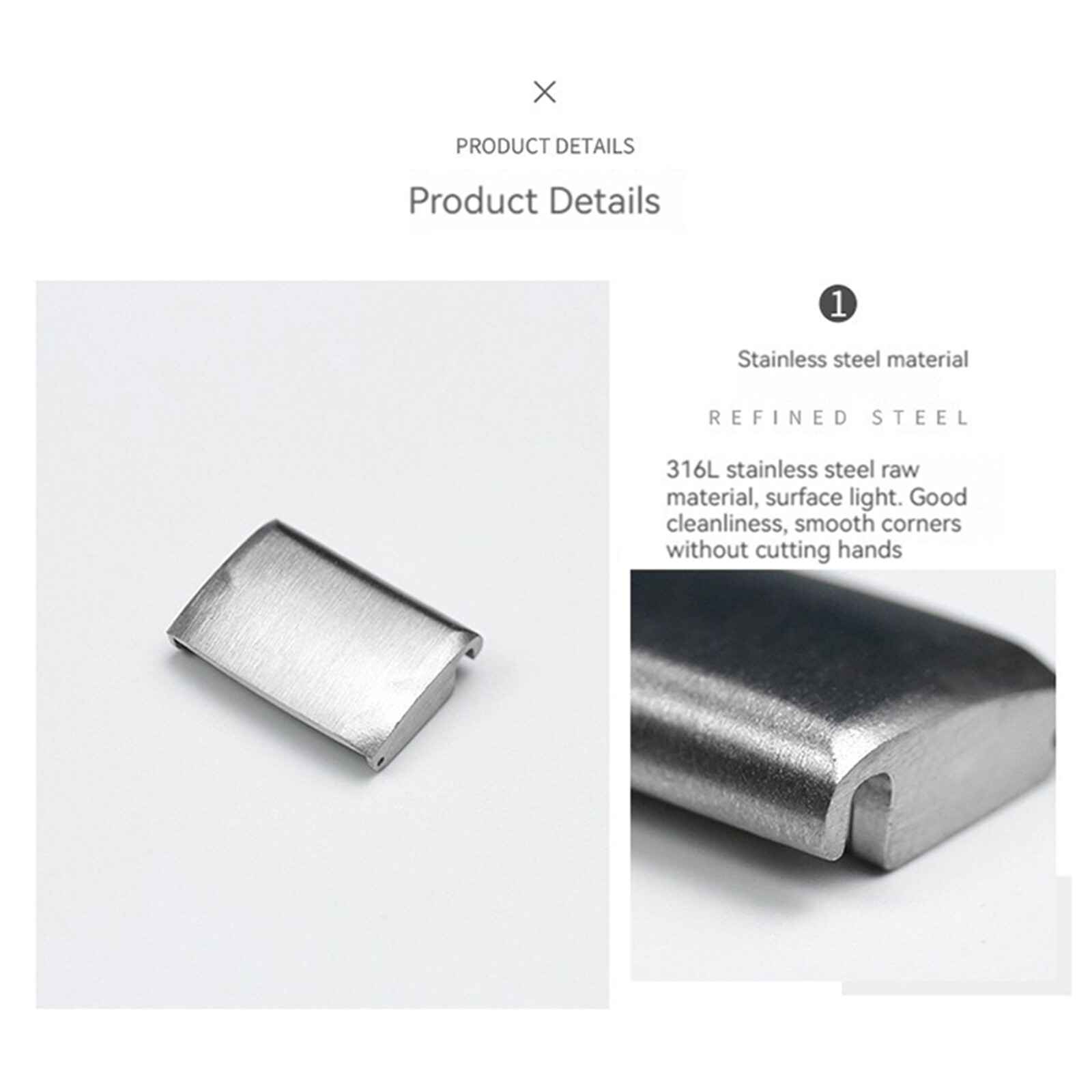 Stainless Steel Strap Buckle Head Piece Watch Connector for Garmin ...