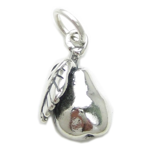 Pear 2D sterling silver charm .925 x 1 Pears fruit charms- | eBay Australia
