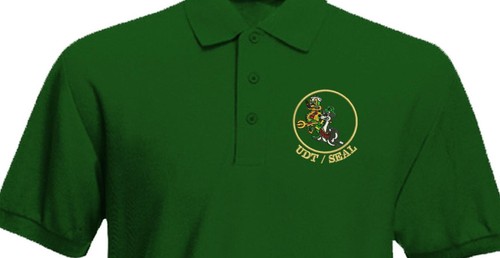 Underwater Demolition Team UDT / SEAL Freddie the Frog Embroidered Polo ...