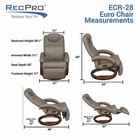 RecPro Charles 28" RV Euro Chair Recliner Ergonomic RV Furniture Seats ...