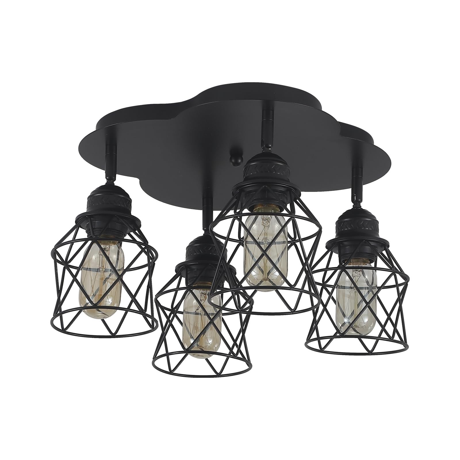 4-Lights Kitchen Light Fixtures Ceiling Mount, Adjustable Multi ...